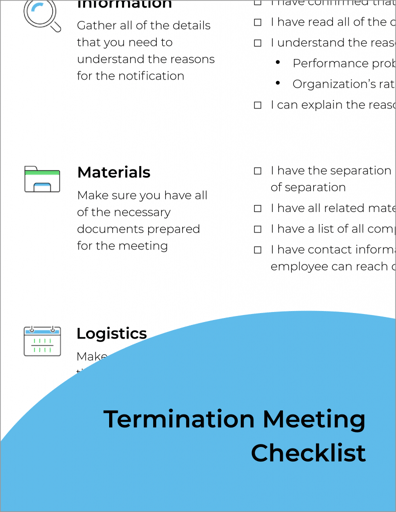 Termination Meeting Checklist | Verity International